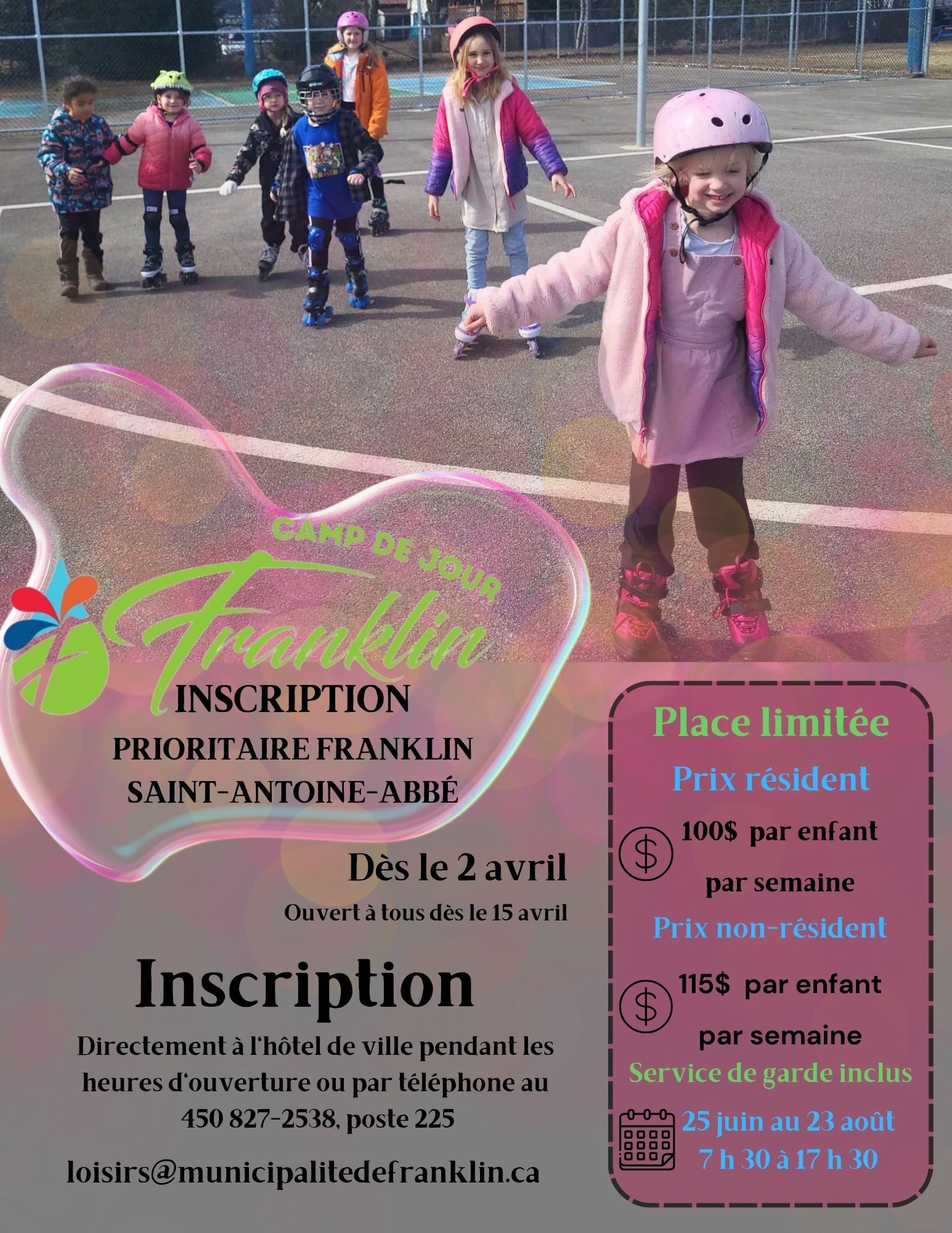 Camp de jour estival - Municipalité de Franklin