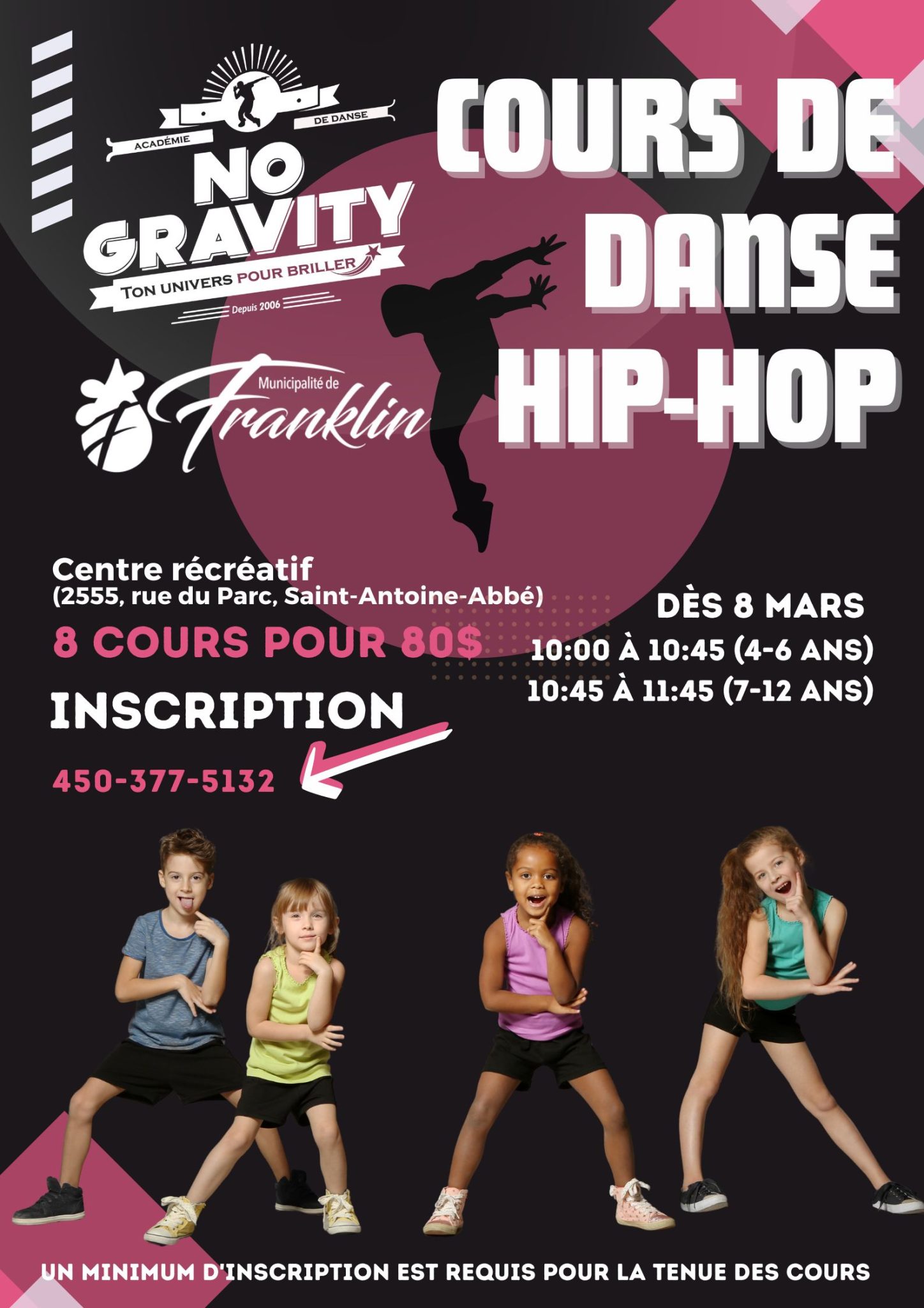 Dance classes with No Gravity - Municipalité de Franklin